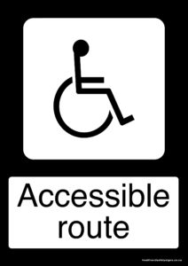 Wheelchair accessible route - Health and Safety Signs