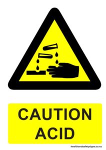 Caution acid - Health and Safety Signs