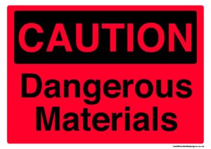 Dangerous materials caution sign - Health and Safety Signs