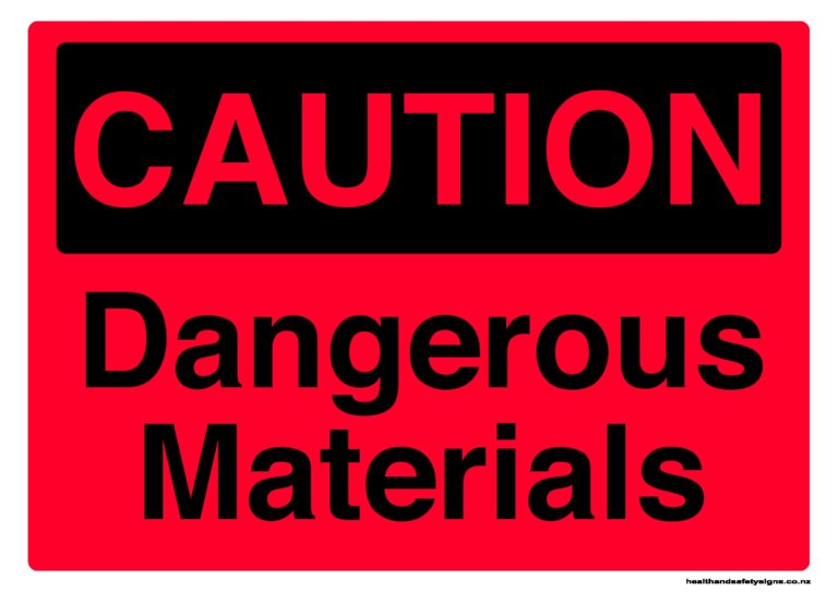 Dangerous materials caution sign - Health and Safety Signs