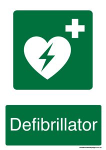 Defibrillator - Health and Safety Signs
