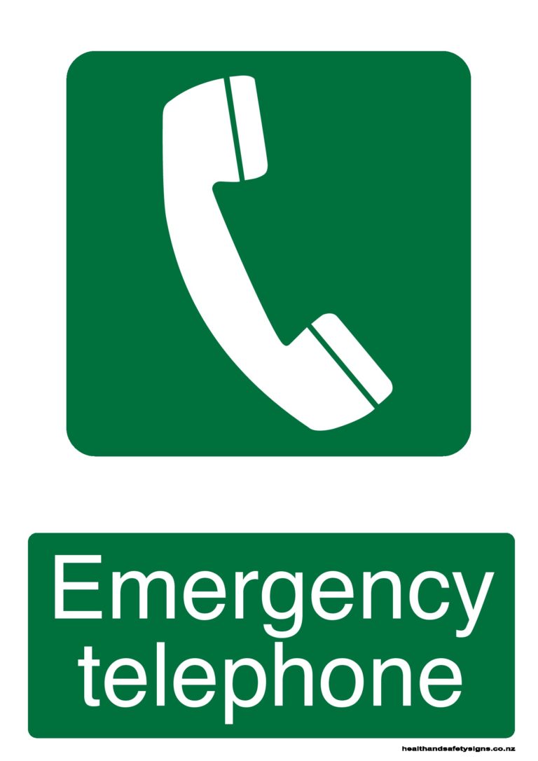 Emergency telephone - Health and Safety Signs