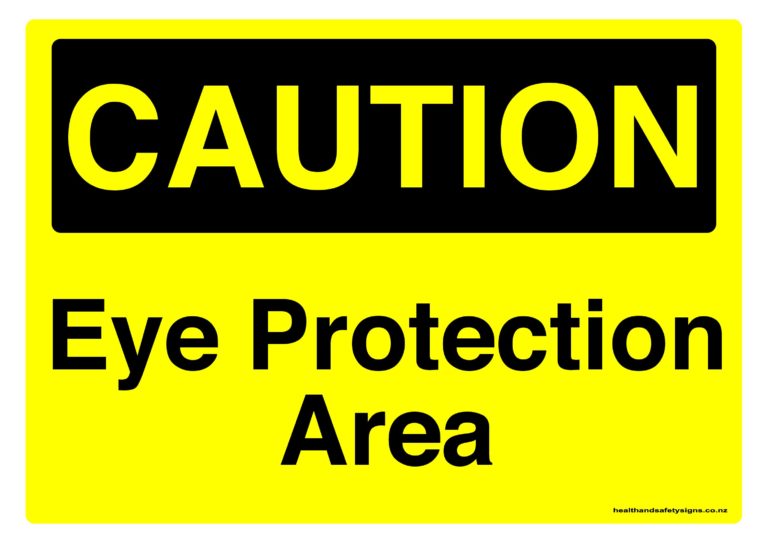 Eye protection area caution sign - Health and Safety Signs