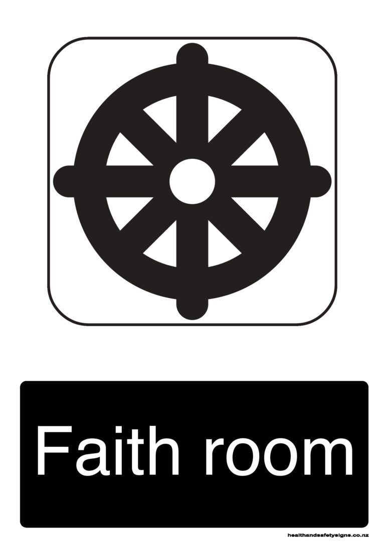 Faith room - Health and Safety Signs
