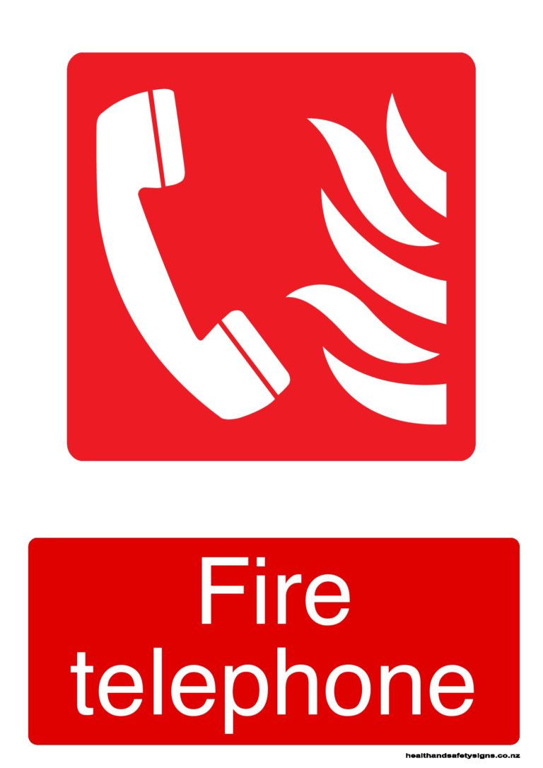 Fire telephone - Health and Safety Signs