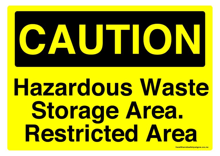 Hazardous waste storage area - Health and Safety Signs