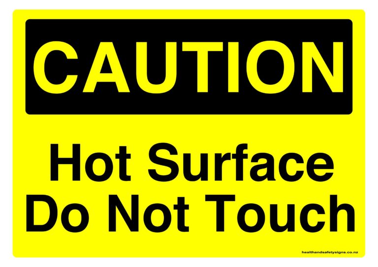 Hot surface do not touch caution sign - Health and Safety Signs