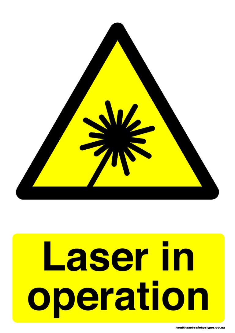 Laser in operation warning sign - Health and Safety Signs