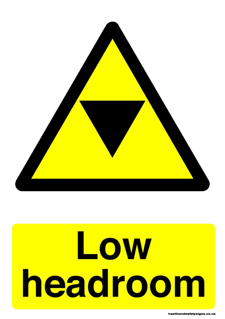 Low headroom warning sign - Health and Safety Signs