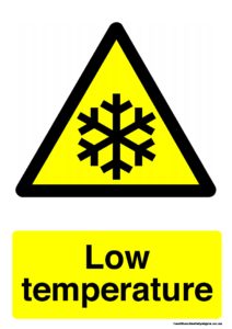 Low temperature warning sign - Health and Safety Signs