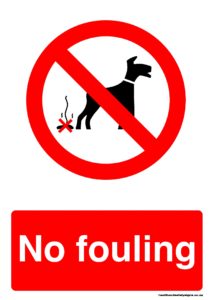 No fouling prohibition sign - Health and Safety Signs