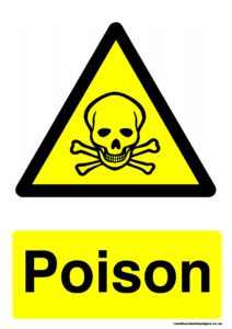 Poison warning sign - Health and Safety Signs
