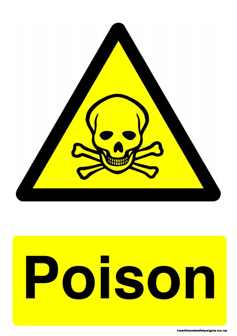 Poison warning sign - Health and Safety Signs