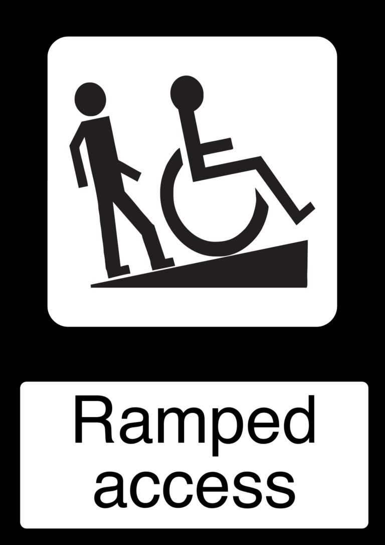 Ramped access - Health and Safety Signs