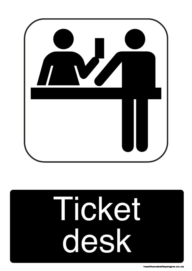 Ticket desk - Health and Safety Signs