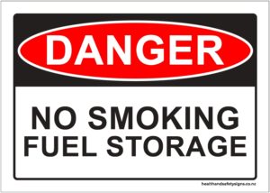 No Smoking Fuel Storage Danger Sign - Health and Safety Signs