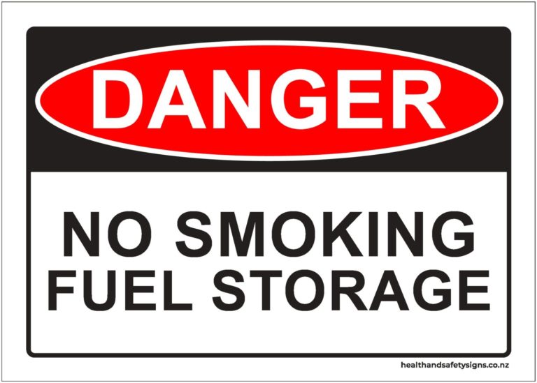 No Smoking Fuel Storage Danger Sign - Health and Safety Signs