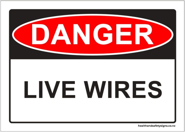 Live Wires Danger Sign - Health and Safety Signs