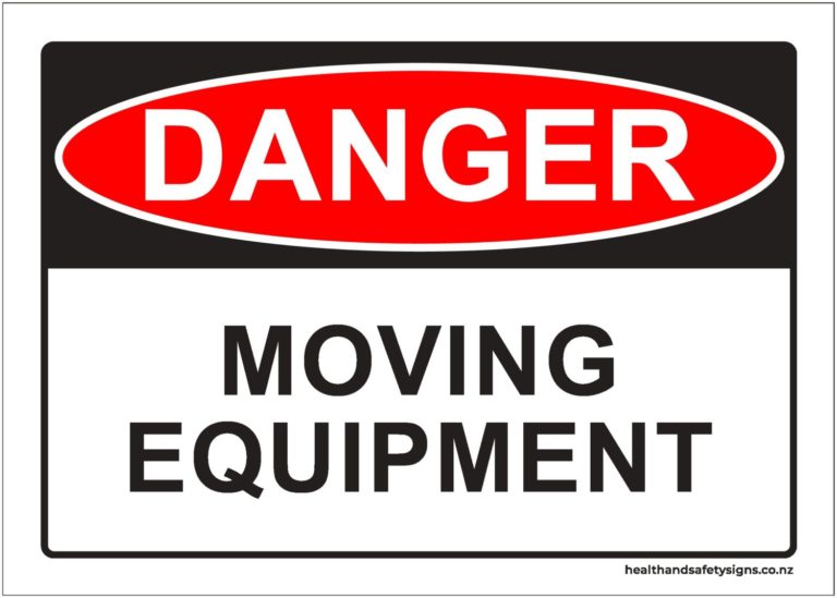 Moving Equipment Danger Sign - Health and Safety Signs