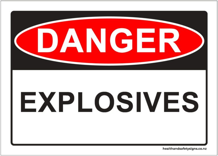 Explosives Danger Sign - Health and Safety Signs