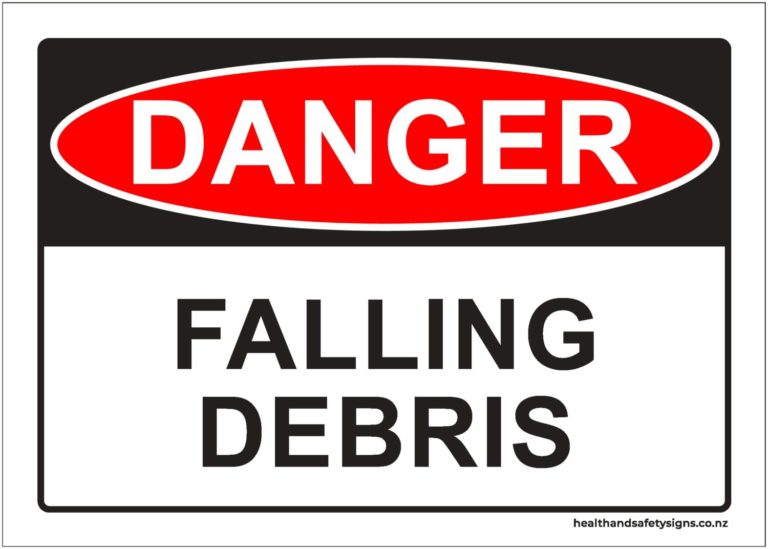 Falling Debris Danger Sign - Health and Safety Signs