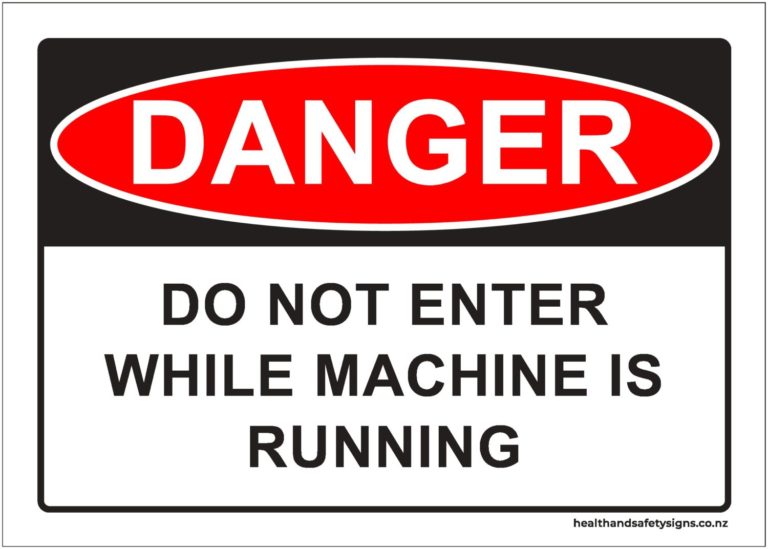 Do Not Enter While Machine Is Running Danger Sign - Health and Safety Signs
