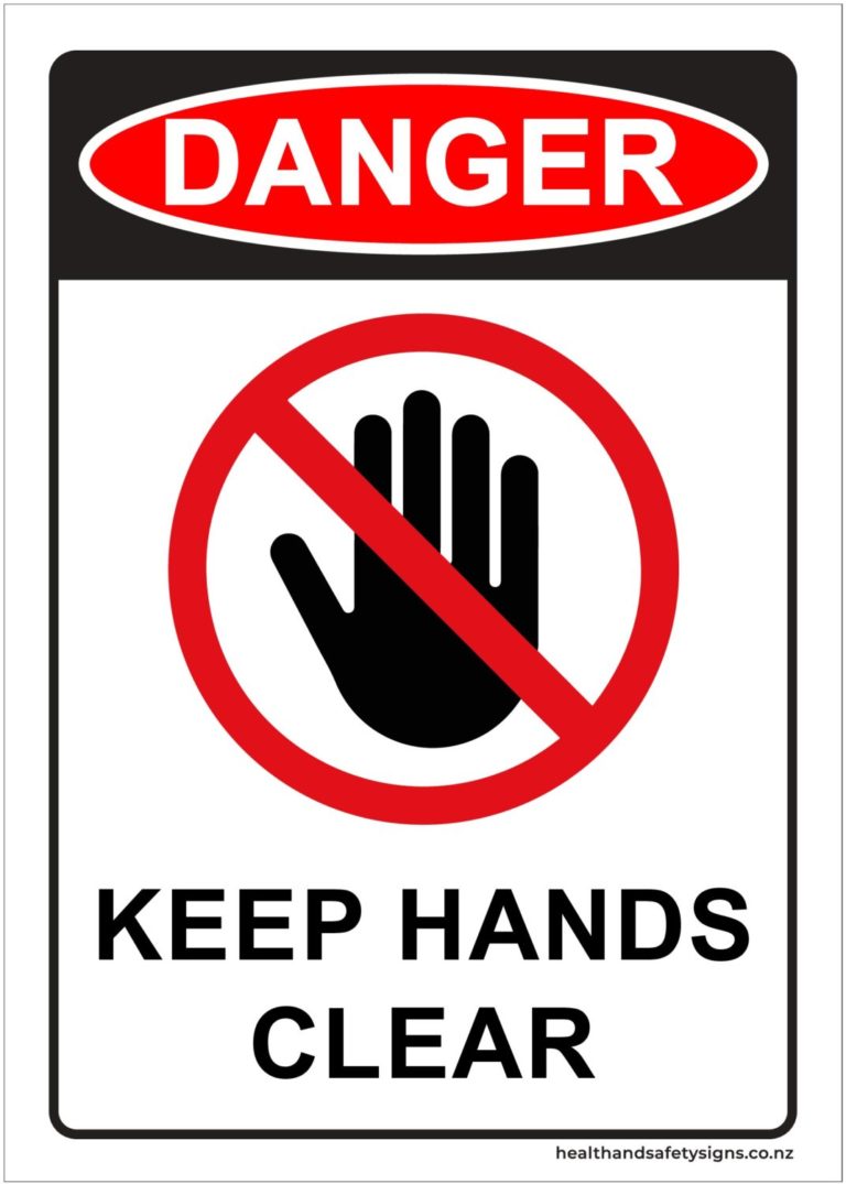 Keep Hands Clear Danger Sign - Health and Safety Signs