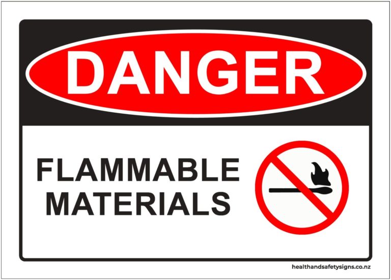 Flammable Materials 2 Danger Sign - Health and Safety Signs