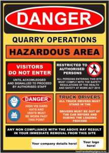 Quarry Operations Hazardous Area Danger Sign - Health and Safety Signs
